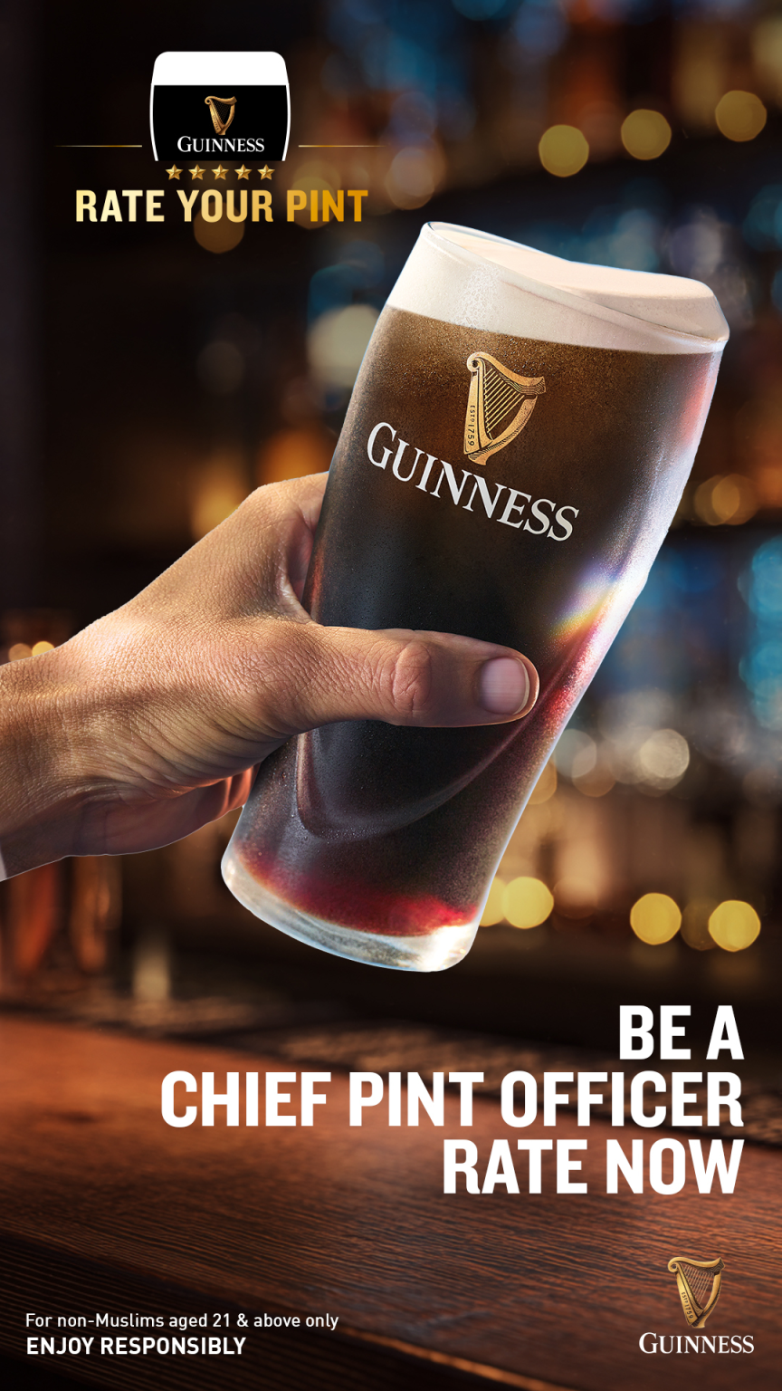 Guinness Malaysia Launches ‘Rate Your Pint’ Campaign to Celebrate the ...